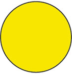 Circle Yellow Label - Barcodesinc.com