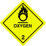 Warning Oxygen Label - Barcodes, Inc.