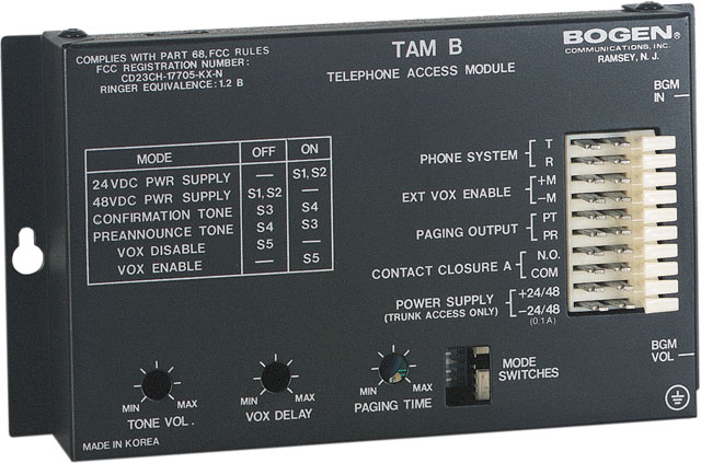 Photo of Bogen TAMB Telephone Access Module
