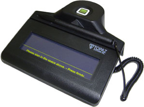 Topaz IDLite 1x5 RF Electronic Signature Pad - Barcodes, Inc.