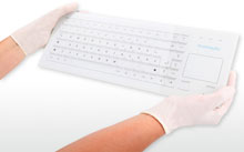 Preh KeyTec HospiTouch Alphanumeric Keyboard - Barcodes, Inc.