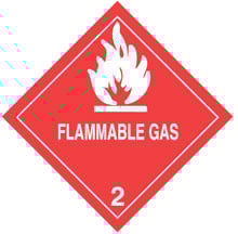 Warning Flammable Gas Label - Barcodesinc.com