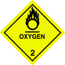 Warning Oxygen Label - Barcodes, Inc.